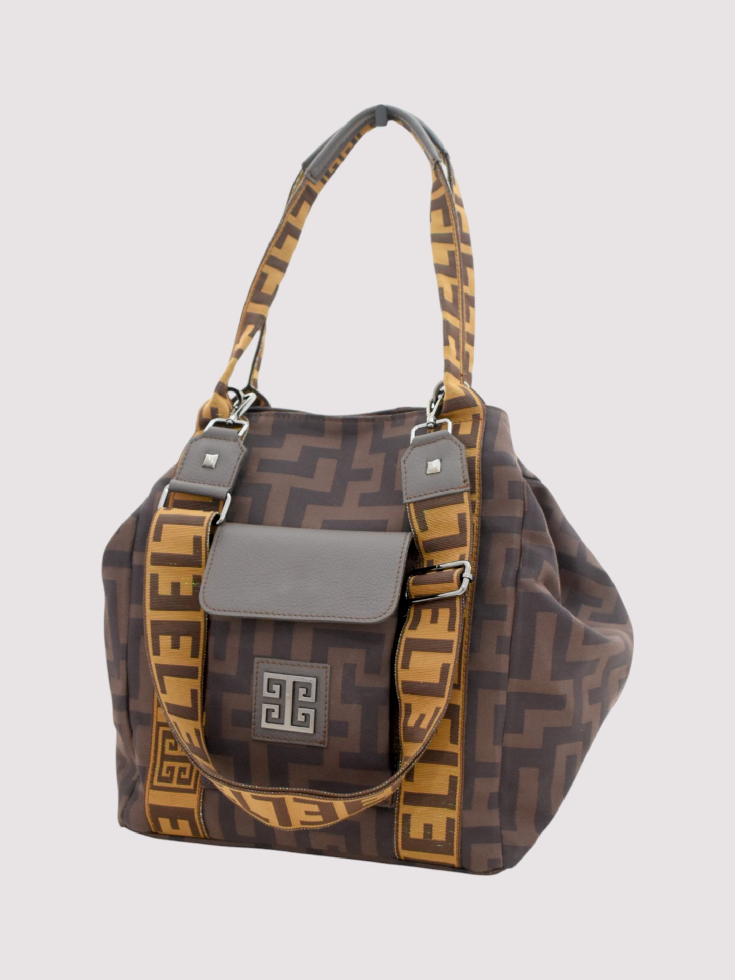 AVRA - CLASSIC Pattern - Brown - EL Caramel/Chocolat - Shoulder Bag