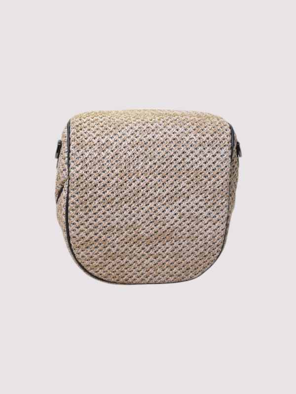 MIKINES - RAFFIA - Beige - EL Strap - CrossBody Bag